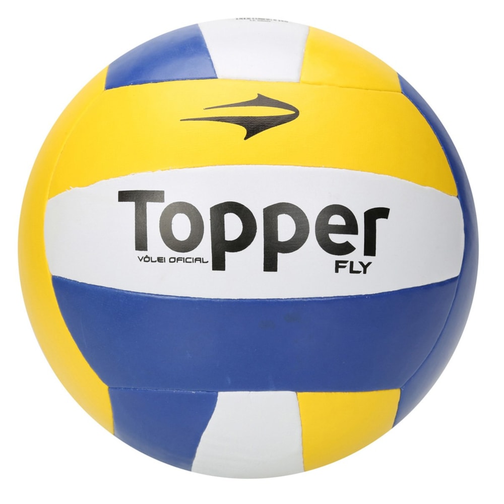 Bola Topper Vôlei Fly - Branco, Azul e Amarelo - Esporte Legal