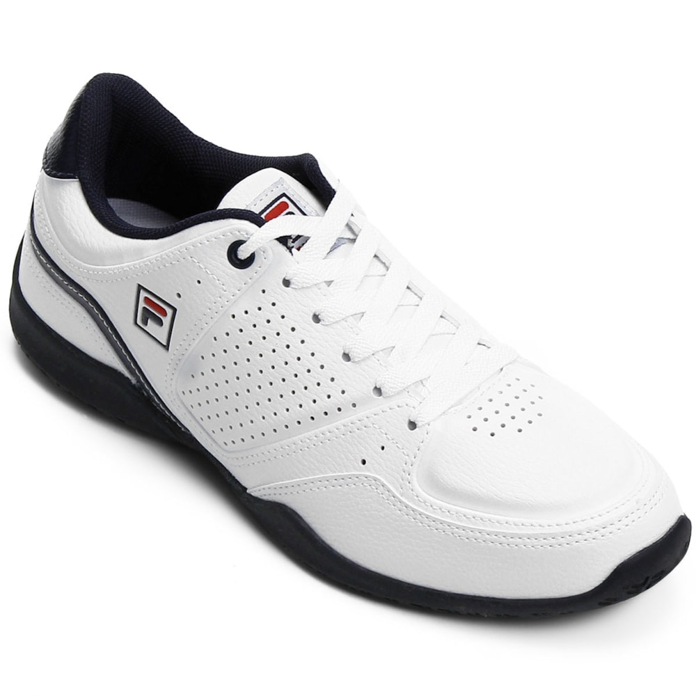 Tênis Fila Slice Masculino - Branco e Marinho - Esporte Legal